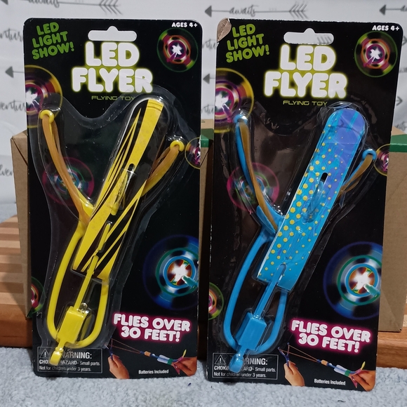 Toys | Led Flyer Flying Toy Set Yellow And Blue | Poshmark